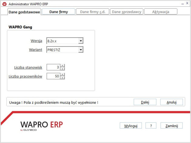 Aktualizacja produktów - Wapro ERP